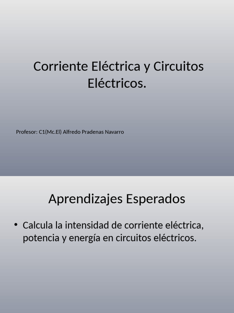 Corriente y Circuitos Eléctricos Esenciales | PDF | Corriente eléctrica ...