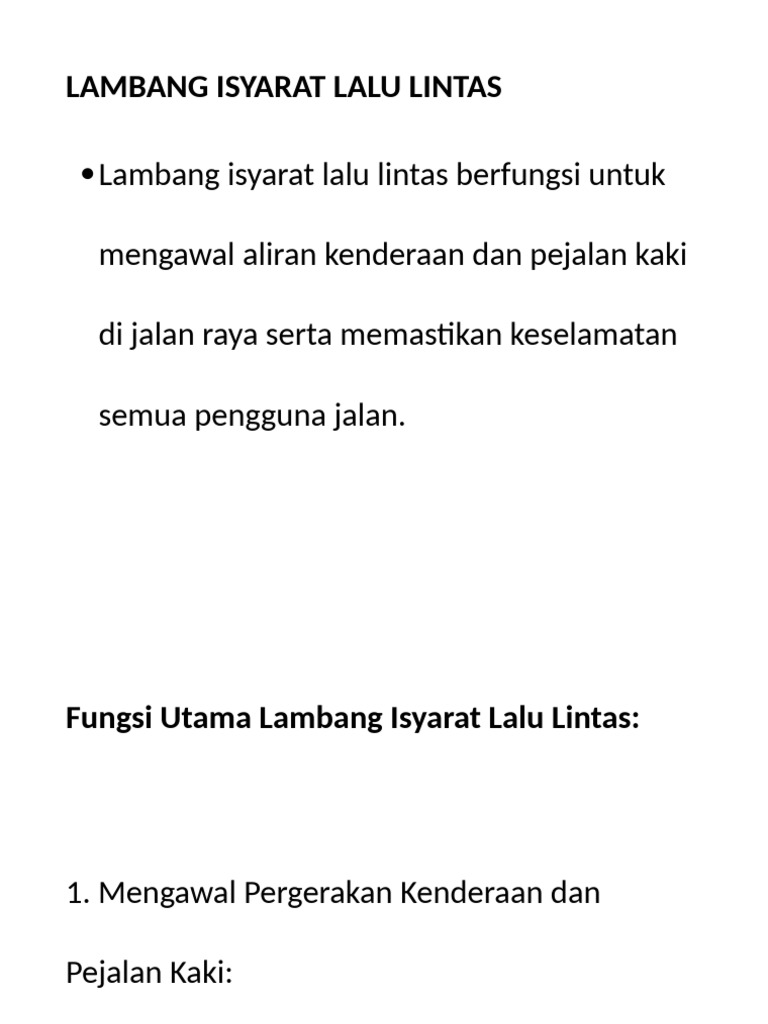 Lambang Isyarat Lalu Lintas | PDF