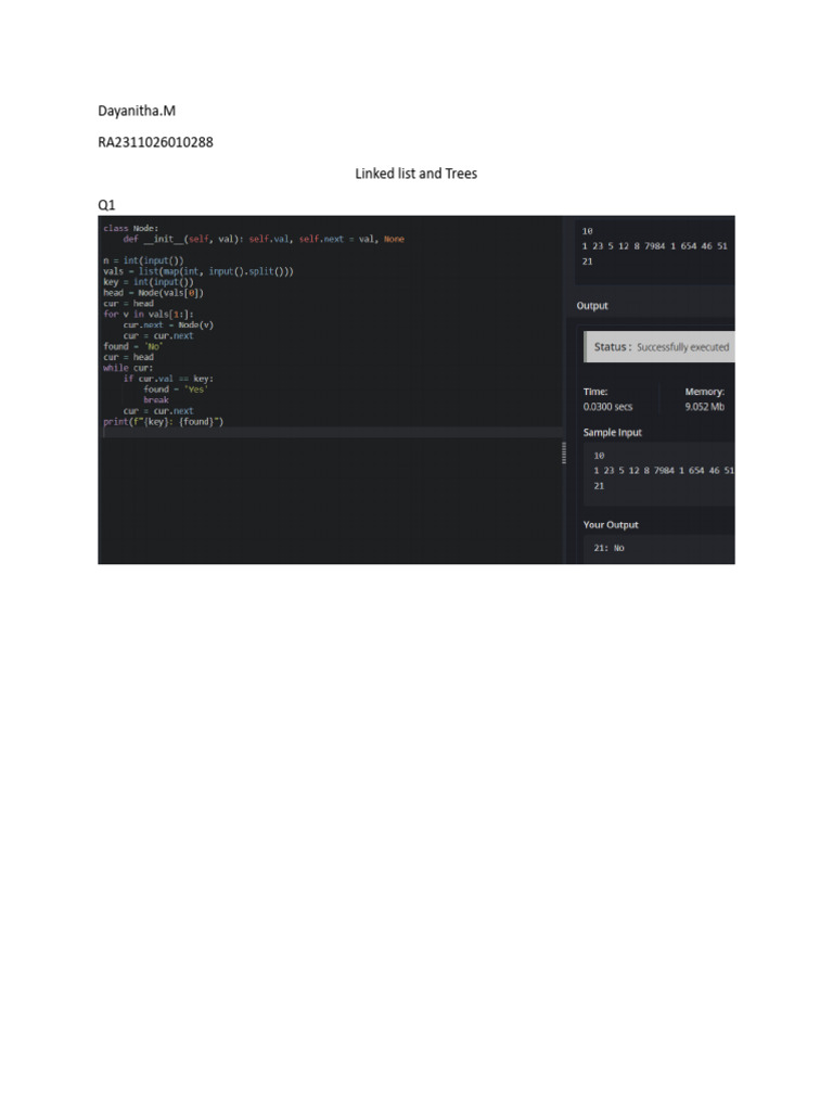 Linkedlist Trees 9june2025 | PDF