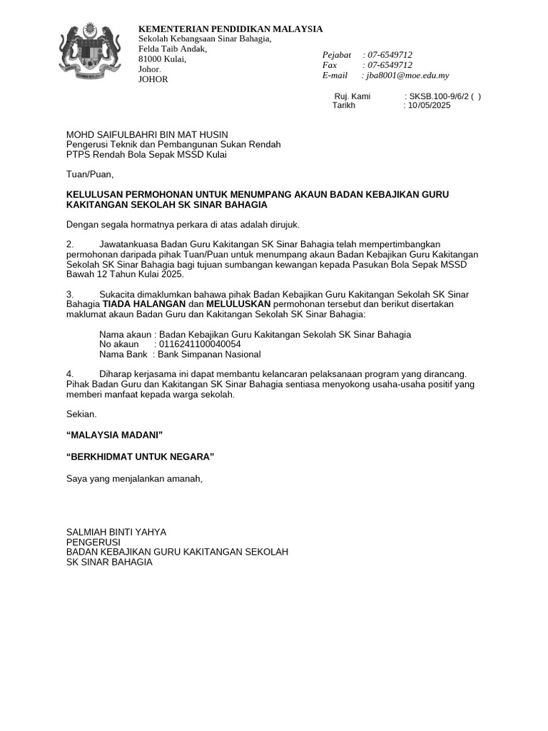 Surat Kelulusan | PDF