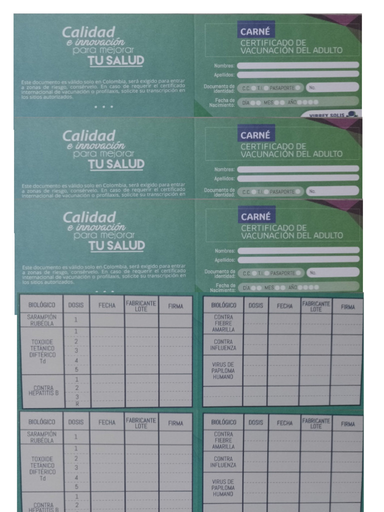 Carnet para Imprimir | PDF