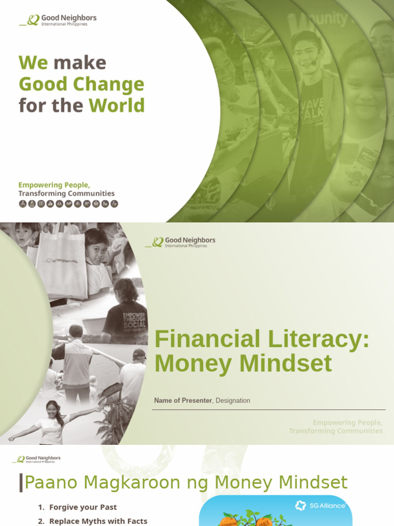 Financial Literacy - Money Mindset | PDF
