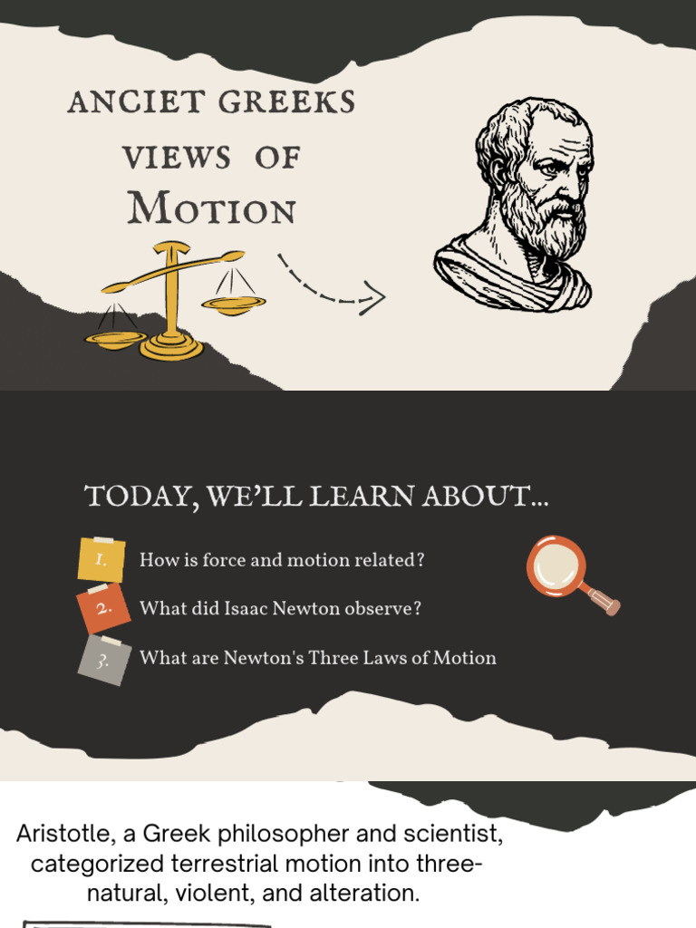 Newton's Laws of Motion at Work Science Presentation in Beige Charcoal ...