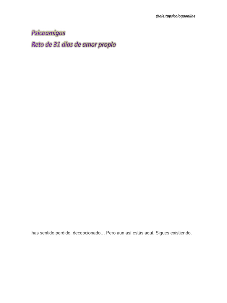 Carta de Amor Propio | PDF | Amor