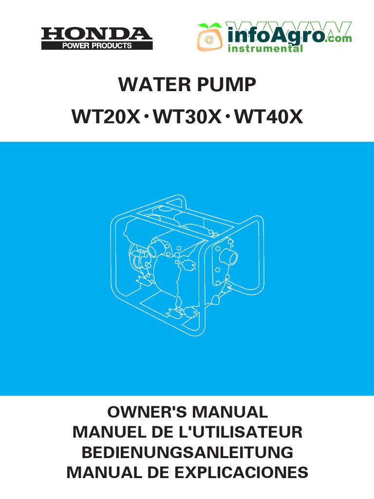 DETALLE MOTOBOMBA MCA. HONDA. MODELO WT20X - B | PDF | Carburador ...