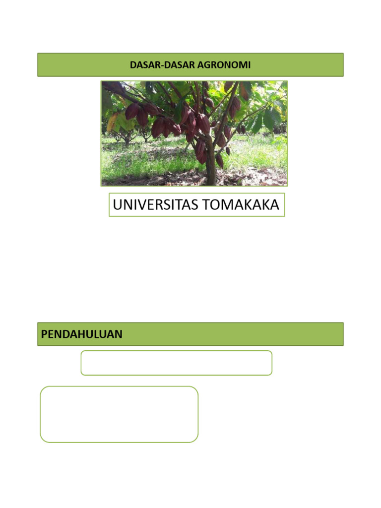 MATERI Dasar Dasar Agronomi | PDF