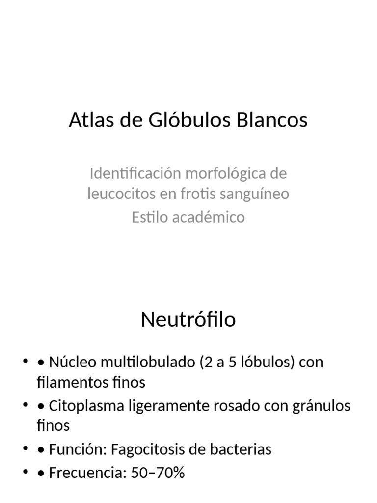 Atlas Globulos Blancos Formal | PDF