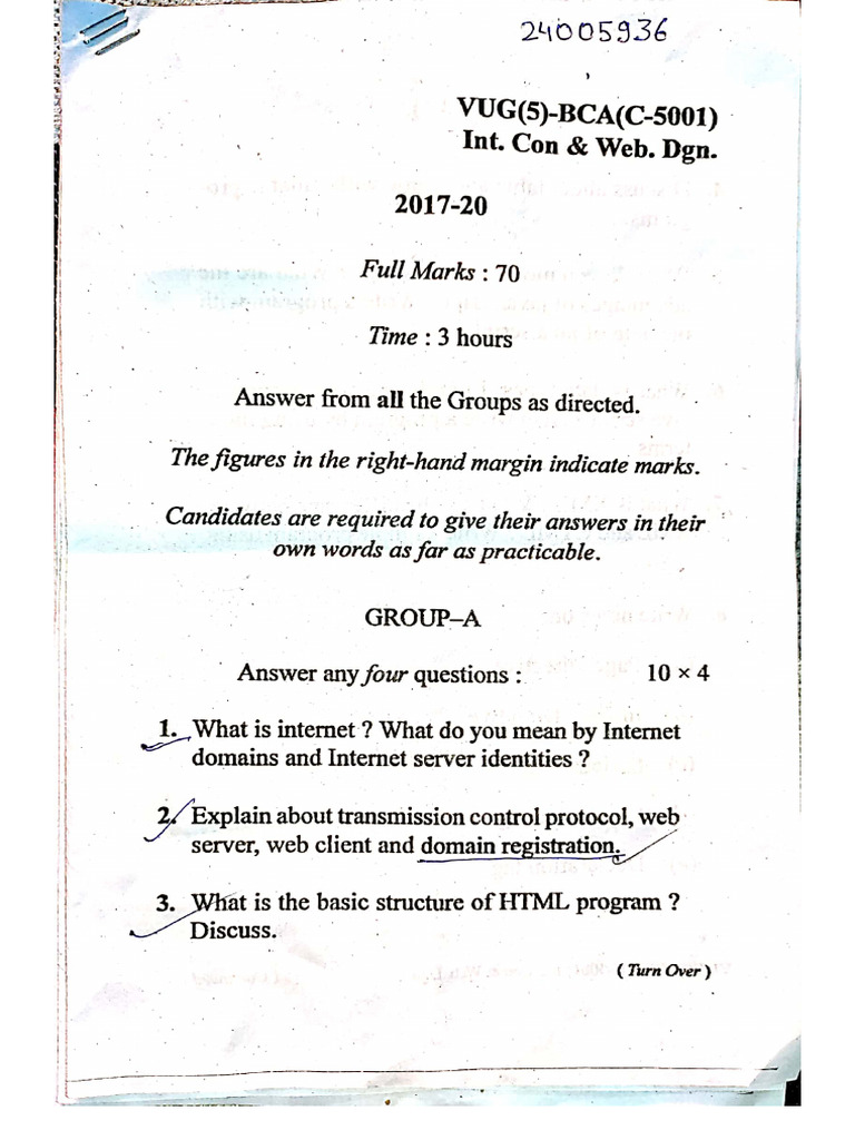 2017-20 Bca Sem5-1 | PDF