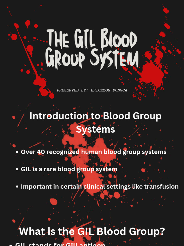 GIL Blood Group System Overview | PDF