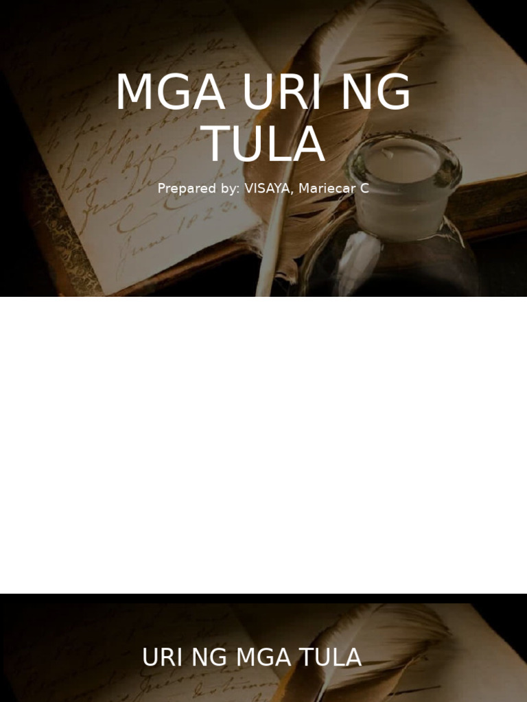 Mga Uri NG Tula | PDF