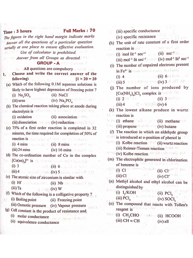 Chemistry VST - 03 | PDF