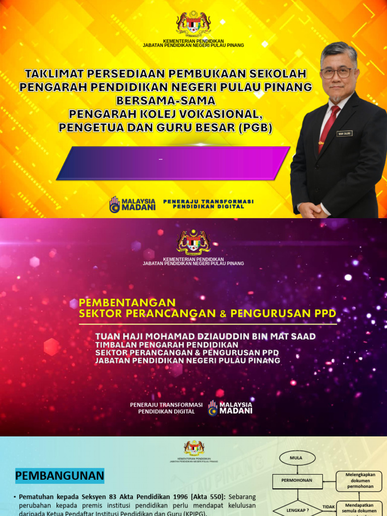 (Slot 1) Taklimat Sektor JPNPP - Persediaan Pembukaan Sekolah 2025 | PDF