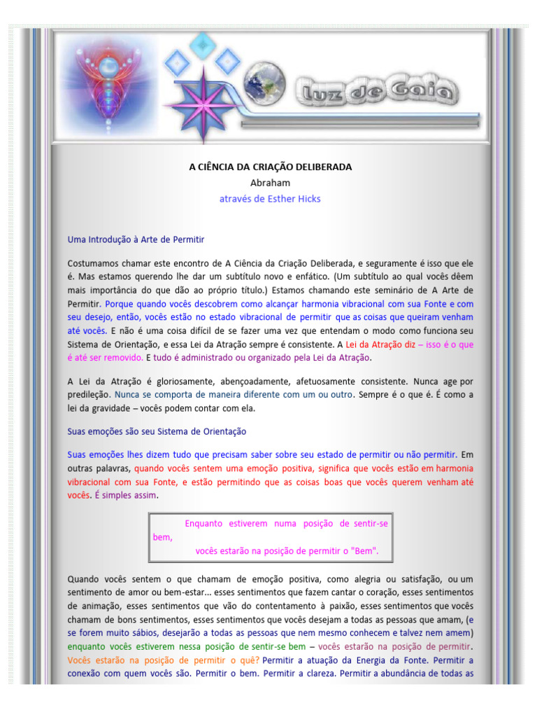 Ciência da Criação Deliberada: Permissão | PDF | Sentimento | Emoções