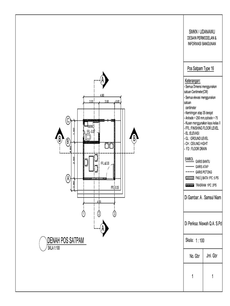 Denah Pos Satpam | PDF