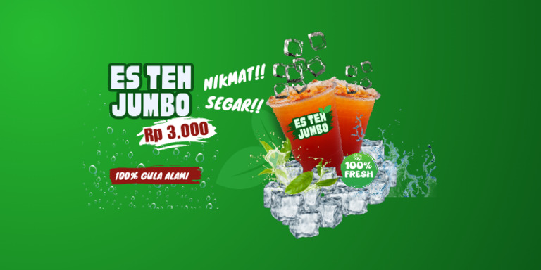 Hijau Modern Es Teh Jumbo Banner Landscape | PDF