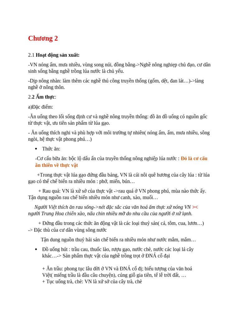 Chương 2 CSVHVN | PDF