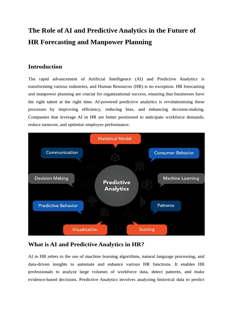 Role of AI and Predictive Analytics in HR | PDF | Analytics | Artificial Intelligence