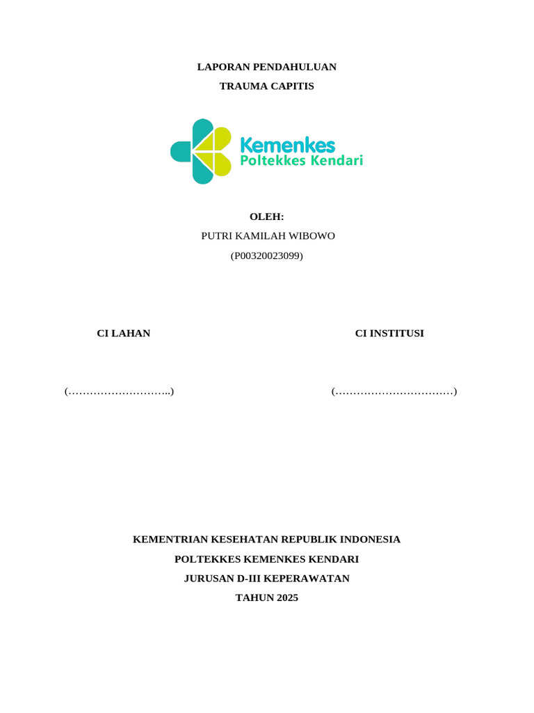 Trauma Capitis: Definisi dan Penanganan | PDF