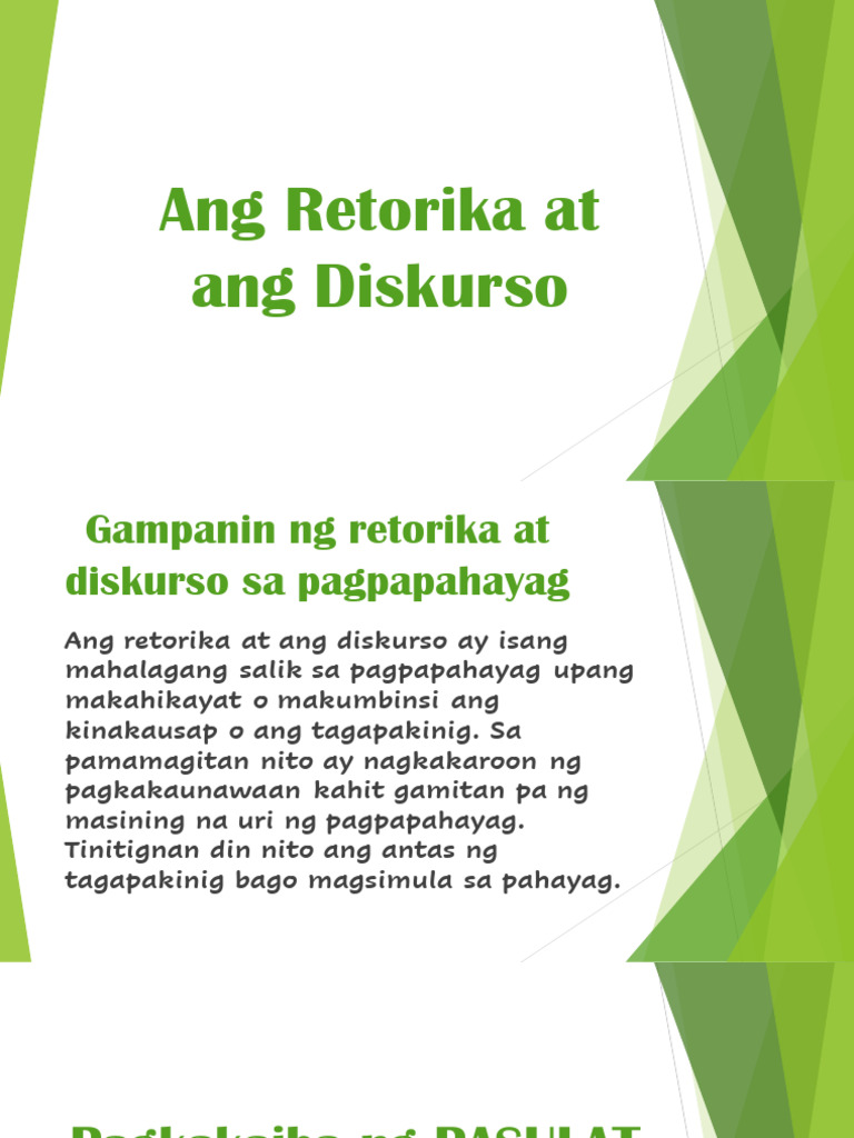Retorika at Diskurso | PDF