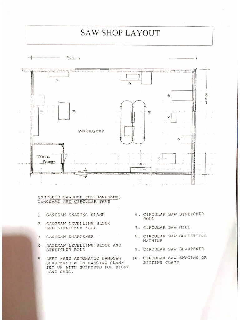 Saw Shop Layout | PDF