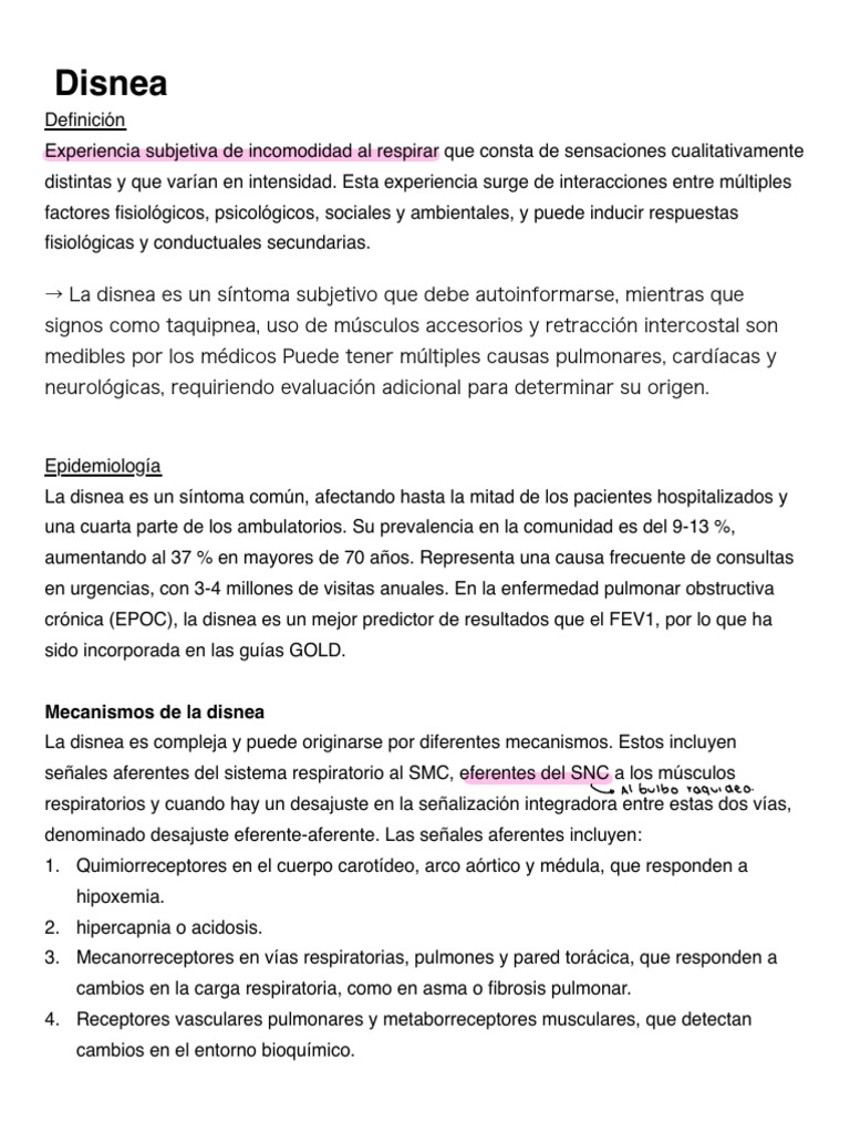 Disnea: Causas, Evaluación y Diagnóstico | PDF | Insuficiencia cardíaca ...