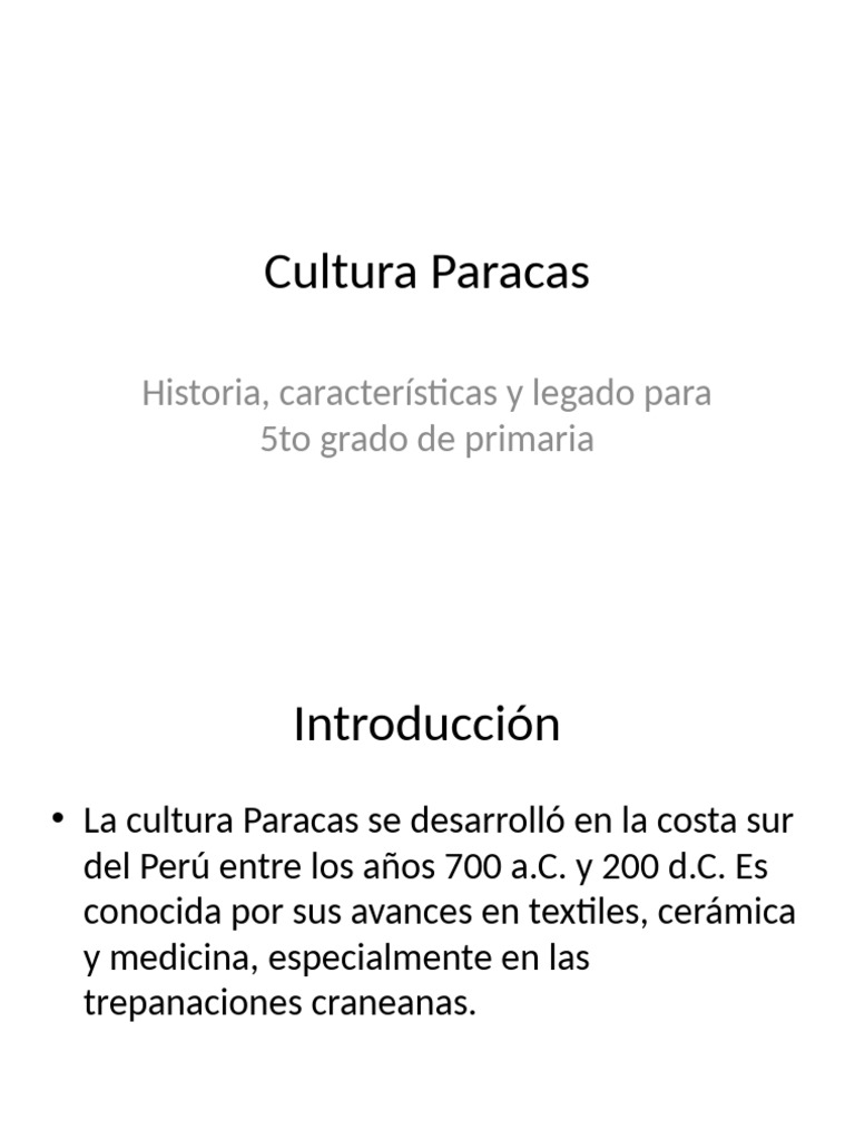 Cultura Paracas: Textiles y Medicina | PDF