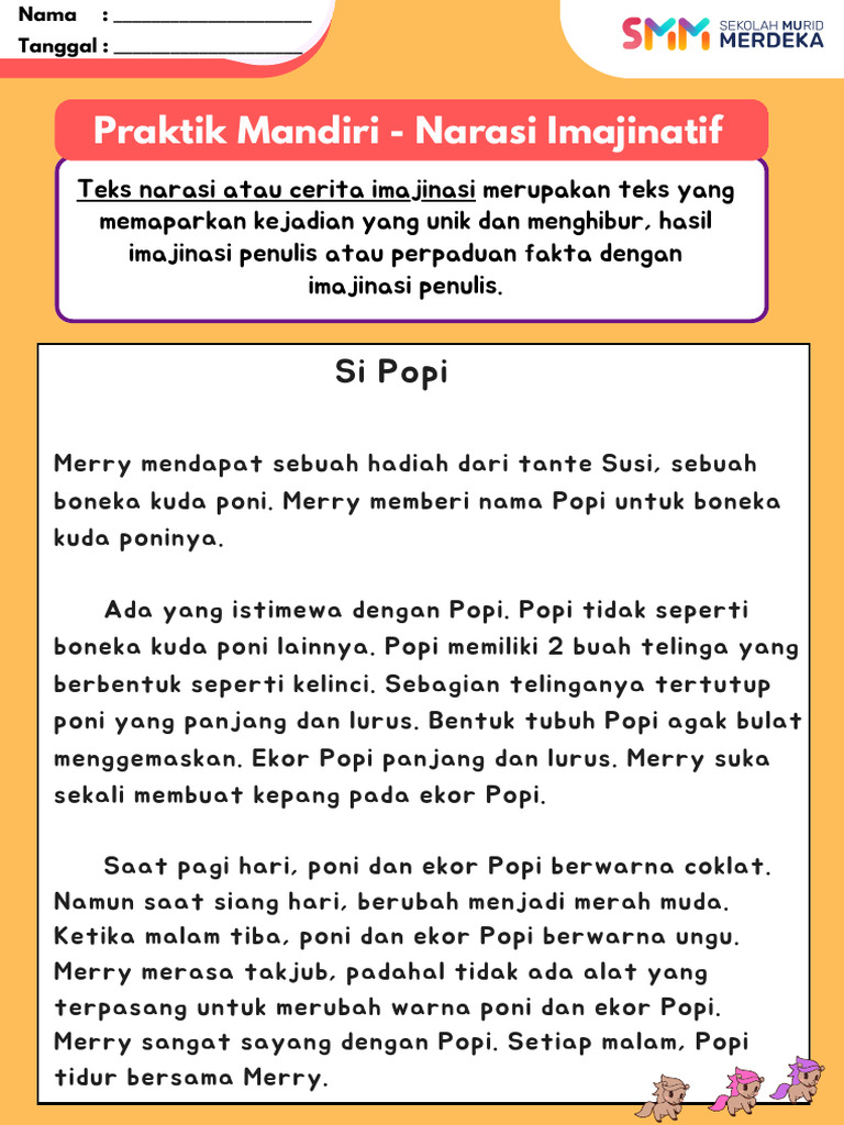 Cerita Imajinatif Si Popi | PDF