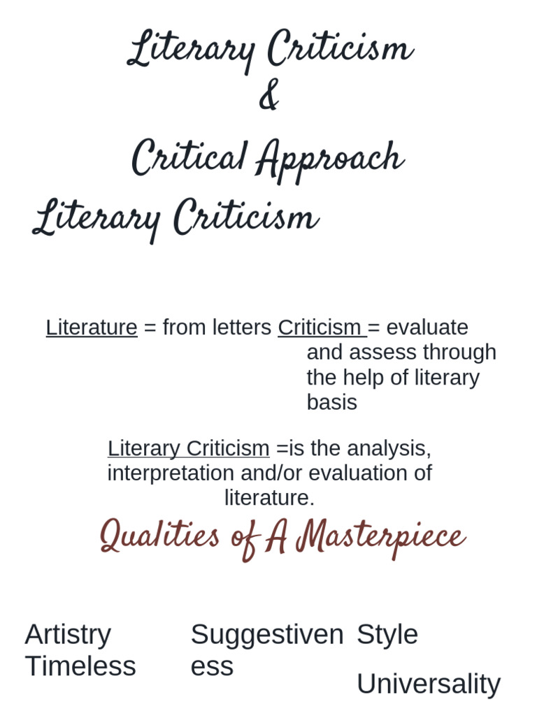 Seven Approaches to Literary Criticism | PDF | Unconscious Mind ...