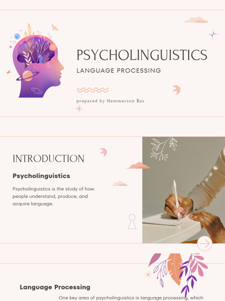 Psycholinguistics Language Processing | PDF | Speech | Psycholinguistics