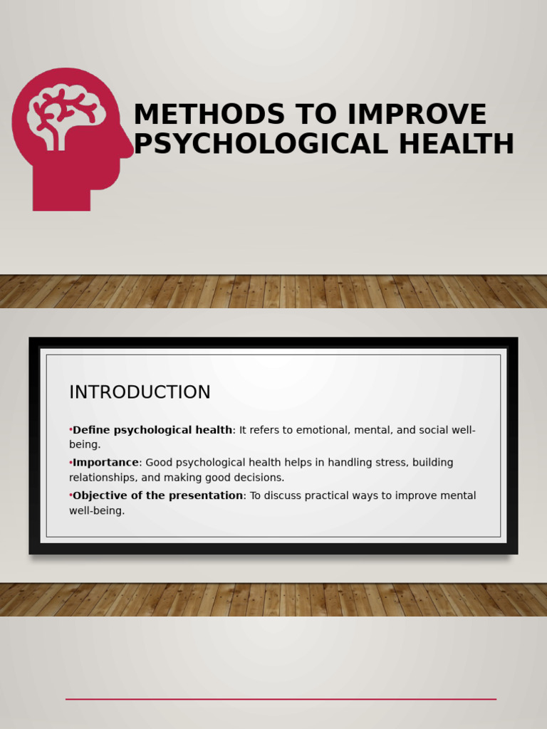 Boosting Psychological Health Tips | PDF | Mental Health | Stress (Biology)