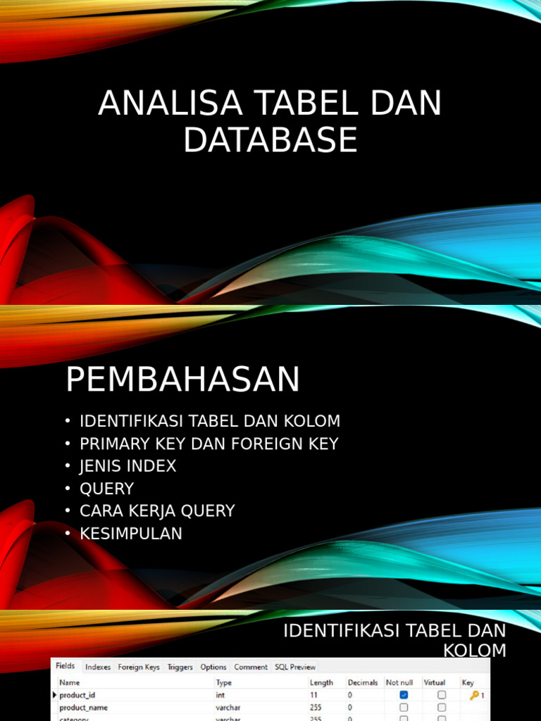 Analisa Tabel Dan Database | PDF