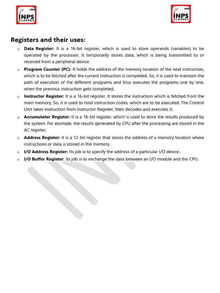 Overview of Processor Registers | PDF