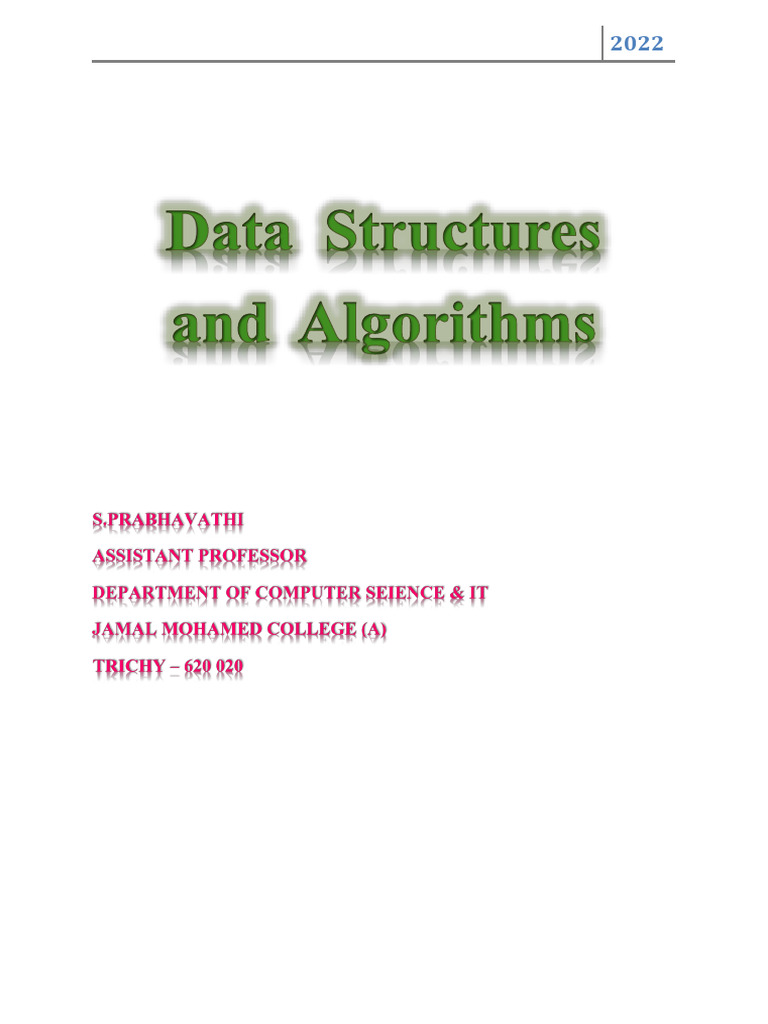6156 - Data Structures and Algorithms | PDF | Data Structure | Queue (Abstract Data Type)