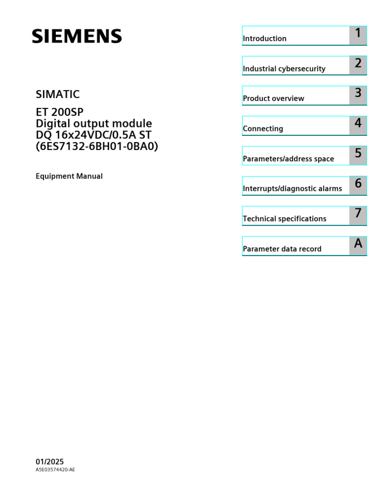 Et200sp DQ 16x24vdc 0 5a ST Manual en-US en-US | PDF | Computer ...