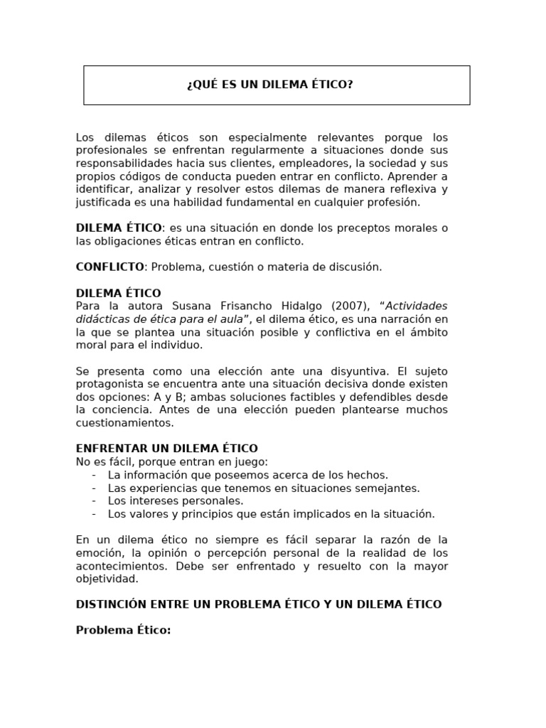 Soluciones simples a dilemas éticos | PDF