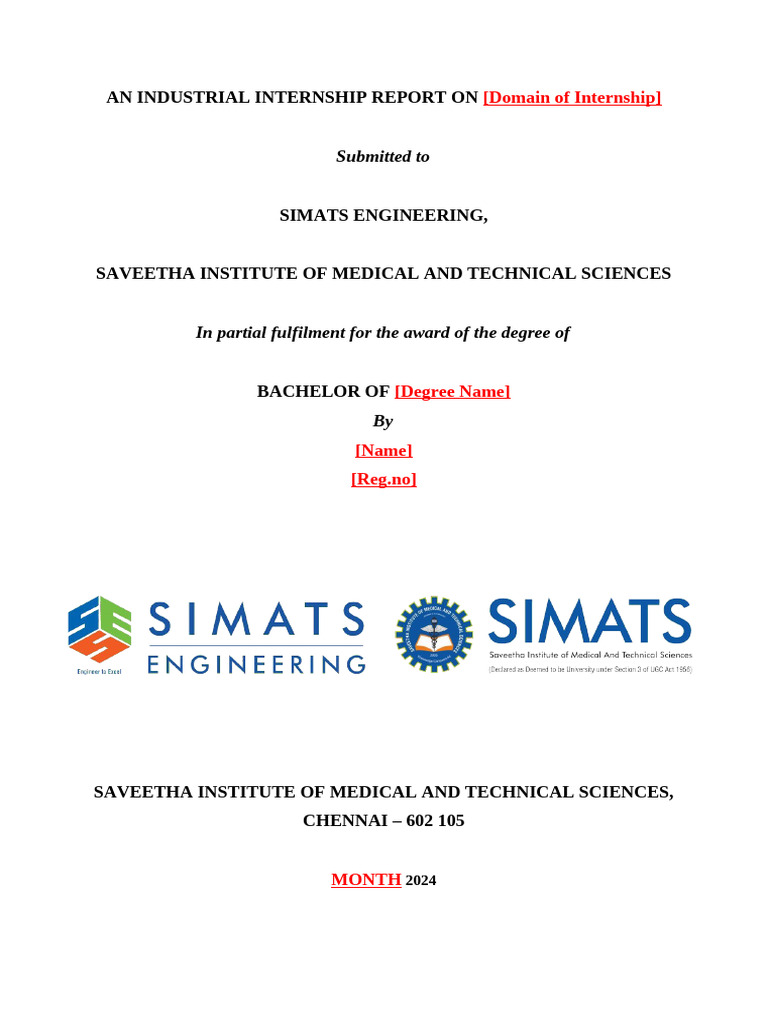 Industrial Internship Report Summary | PDF | Specification (Technical ...
