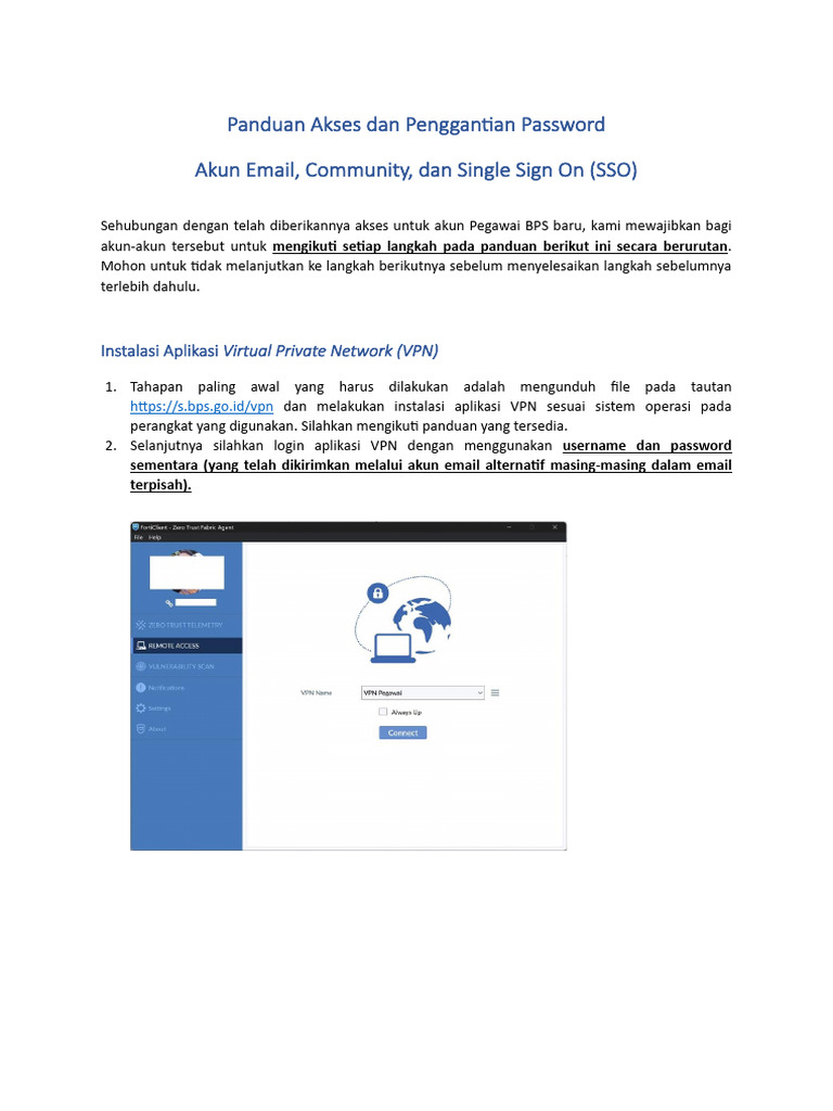 Panduan Akses Dan Penggantian Password Akun Email, Community, Dan ...