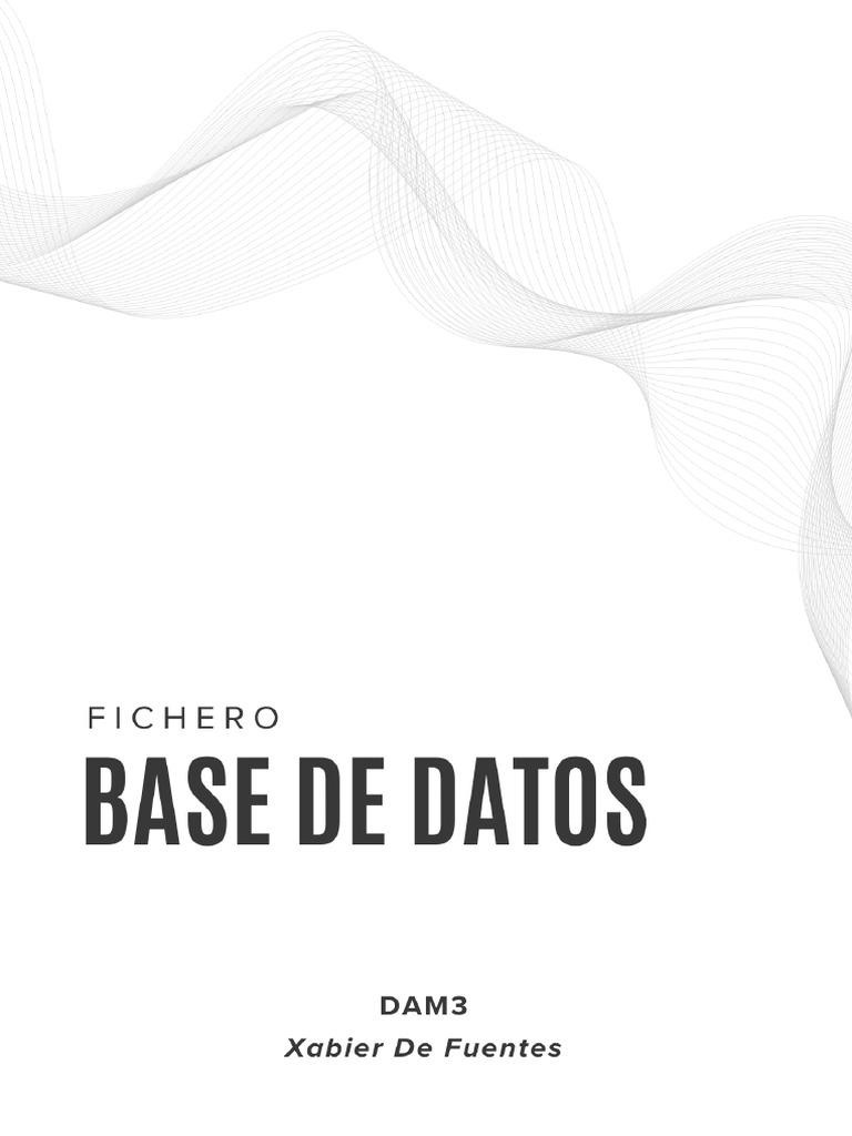 Fichero Base de Datos | PDF | SQL | Pl / Sql