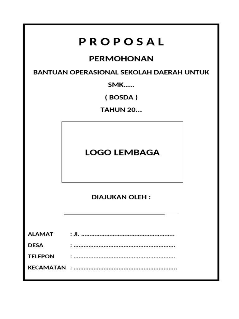 Contoh Proposal Bosda | PDF