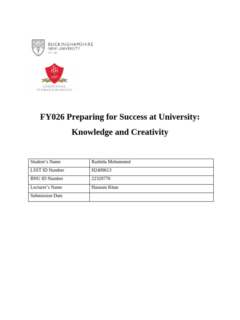 Prepararing For Success CW2 | PDF | Critical Thinking | Thought