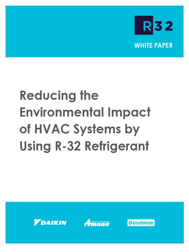 Reducing The Environmental Impact of Hvac Systems by Using R 32 ...
