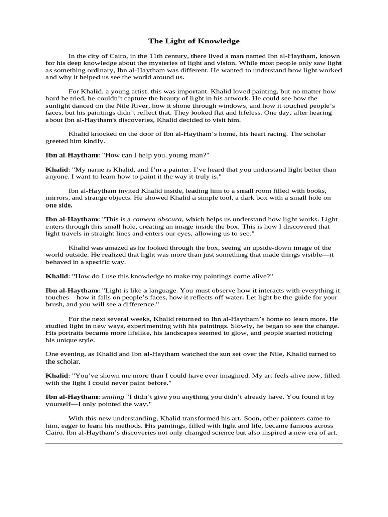 The Light of Knowledge | PDF | Light | Paintings