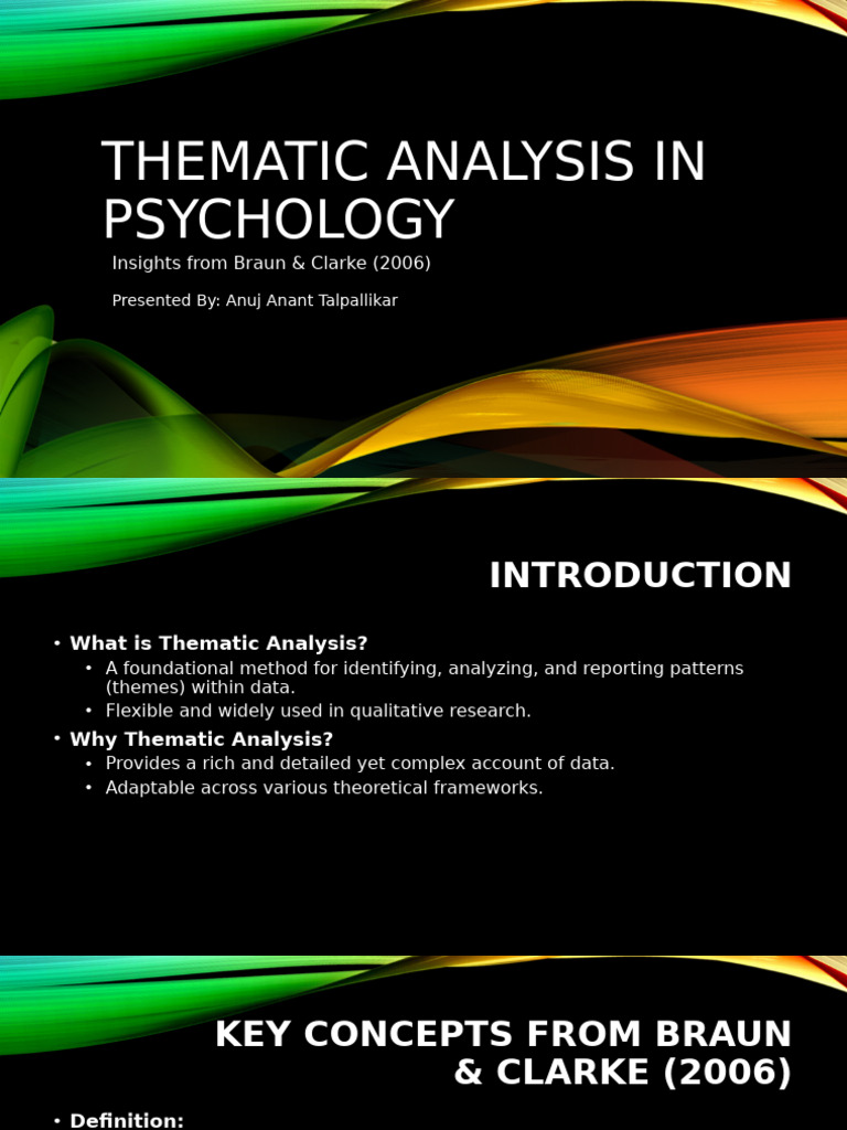 Thematic Analysis in Psychology: Insights | PDF | Liberal Arts ...