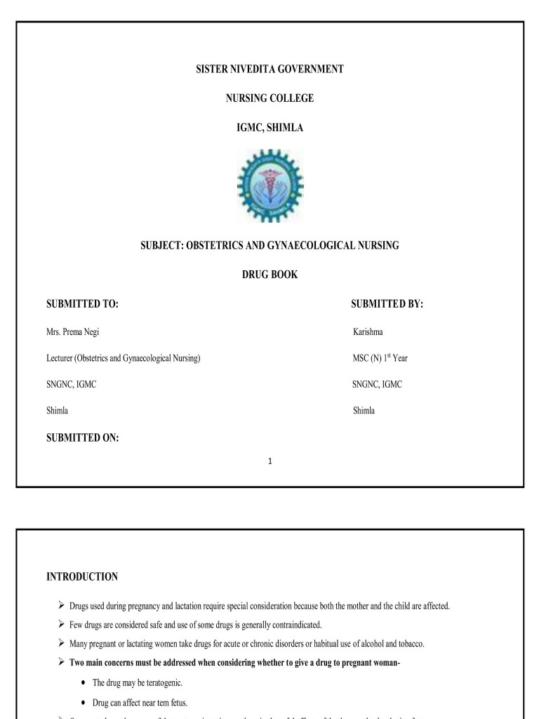 Drug Book Obg | PDF
