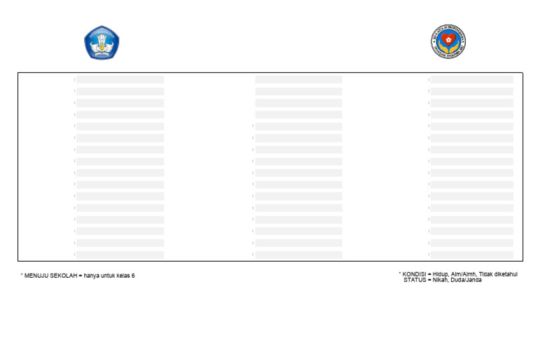 Form Isian Data Siswa 2024 | PDF