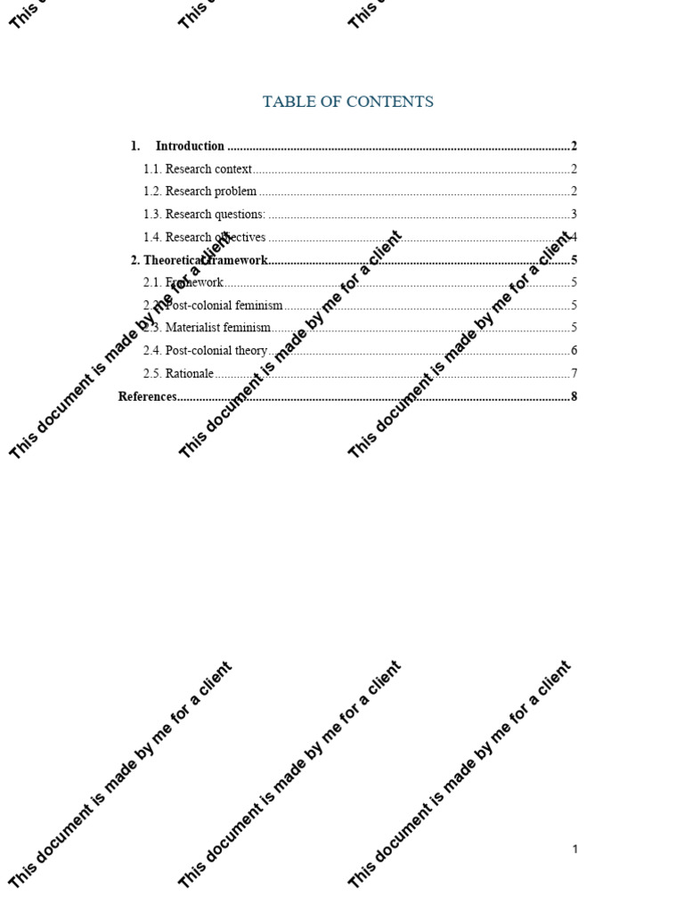Proposal Ammendments Watermark | PDF | Gender | Gender Studies