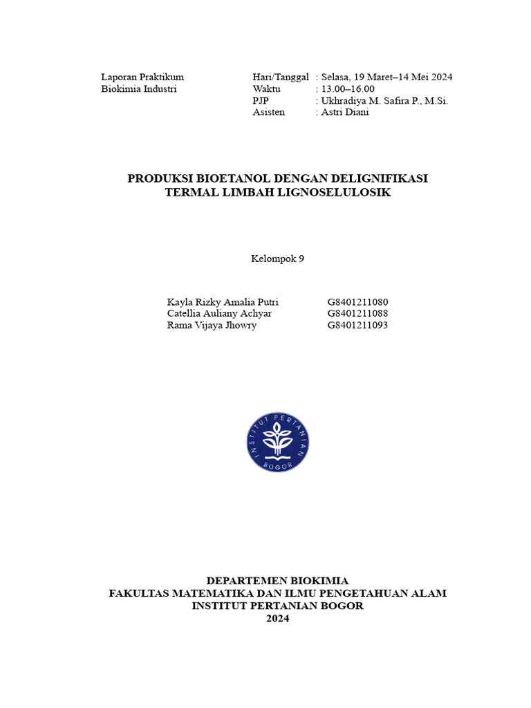 Produksi Bioetanol dari Limbah Lignoselulosik | PDF