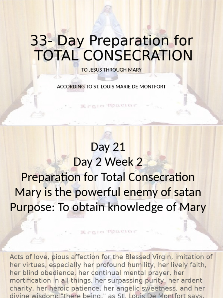 Total Consecration Prep to Mary: Day 21 | PDF | Mary, Mother Of Jesus ...