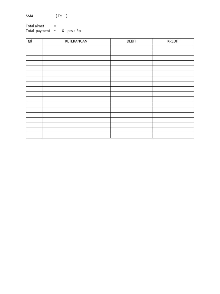 Template Keuangan Sma | PDF