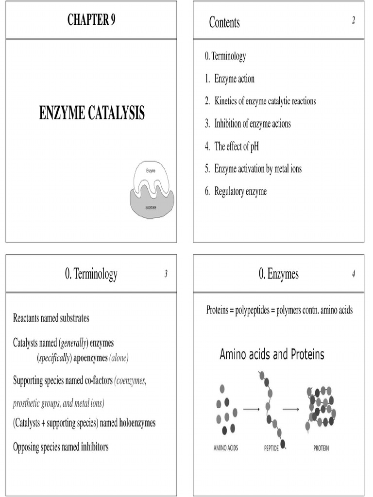 Chapter 9-Enzyme Catalysis | PDF